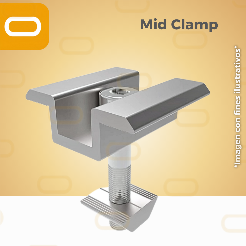 Mid clamp | Herrajes | Herraje de instalación. | Mid-Clamp